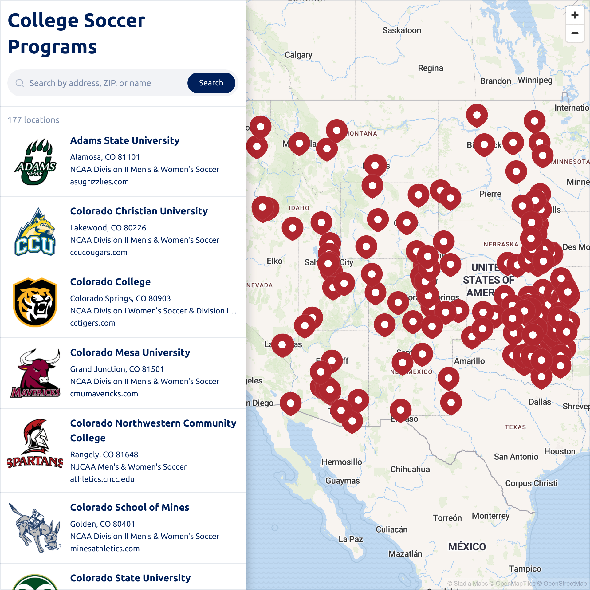 College Soccer Programs