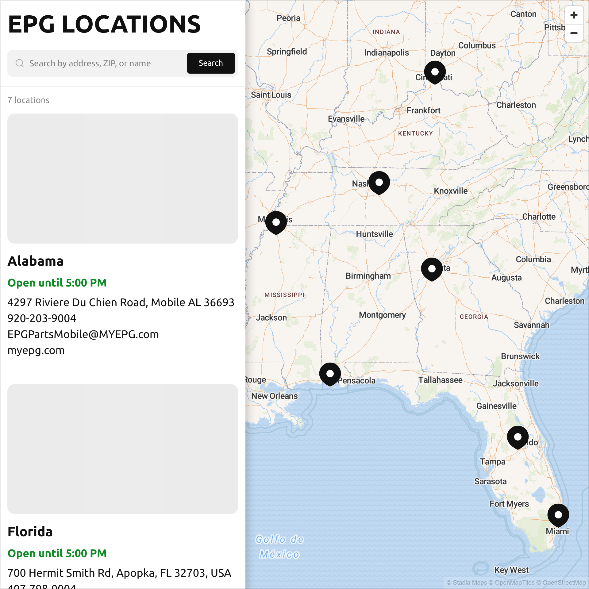 EPG LOCATIONS