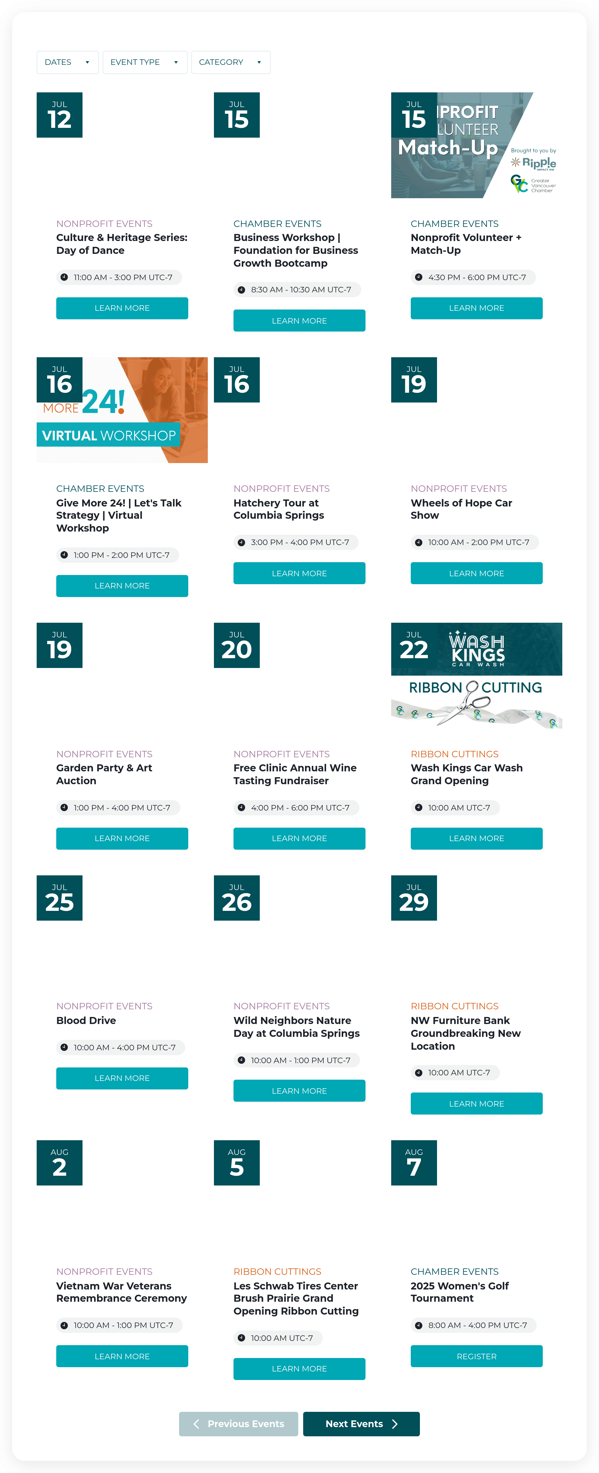 GVC Events Calendar