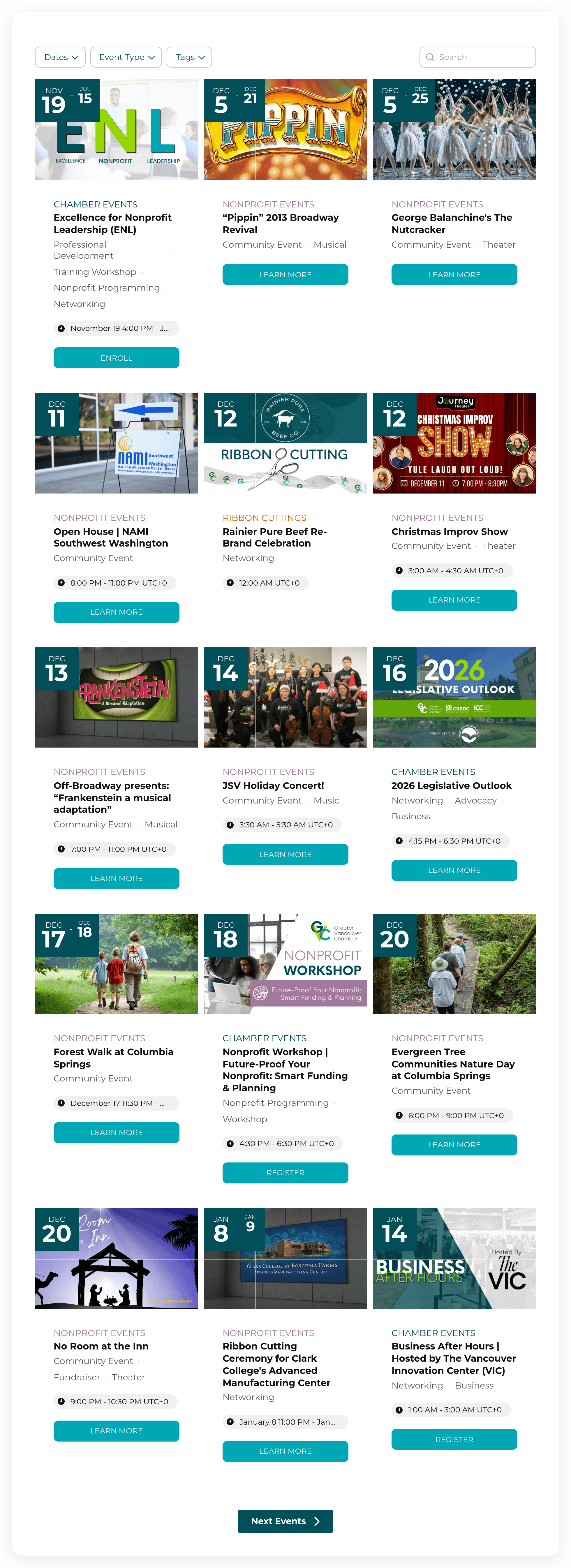 GVC Events Calendar